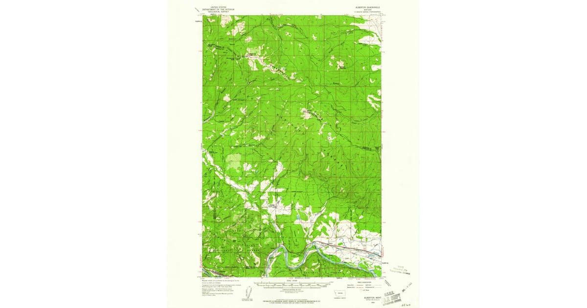 1959 Map of Alberton, MT — High-Res | Pastmaps