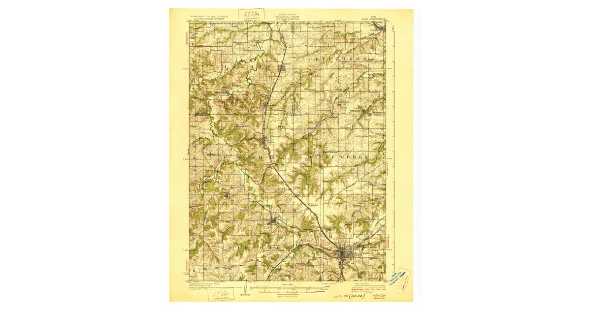 1920s Maps of Mahaska County, IA | Pastmaps