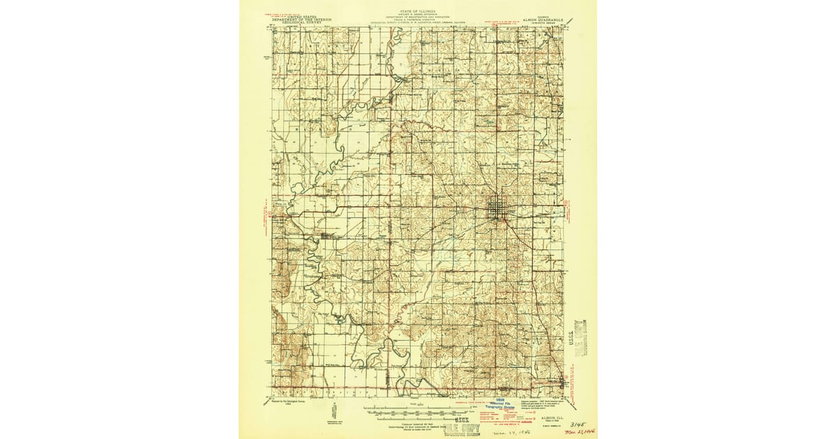 1946 Map of Albion, IL — High-Res | Pastmaps