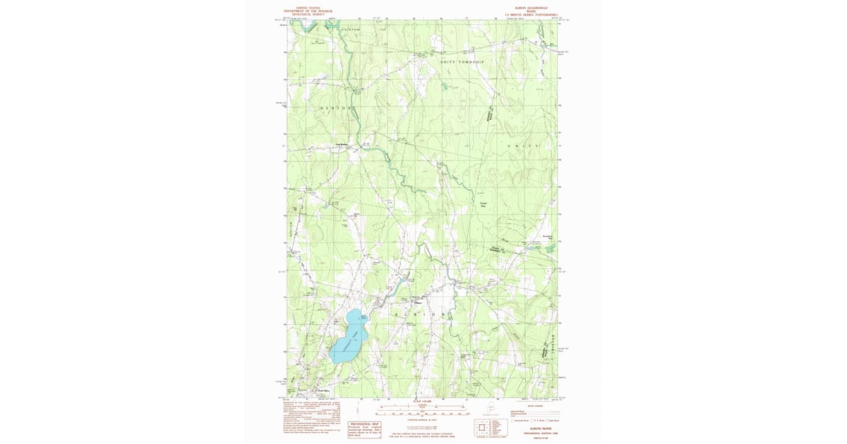 1982 Map of Albion, Kennebec County, ME — High-Res | Pastmaps