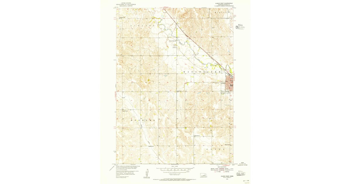 Old Historical Maps of Albion, NE | Pastmaps