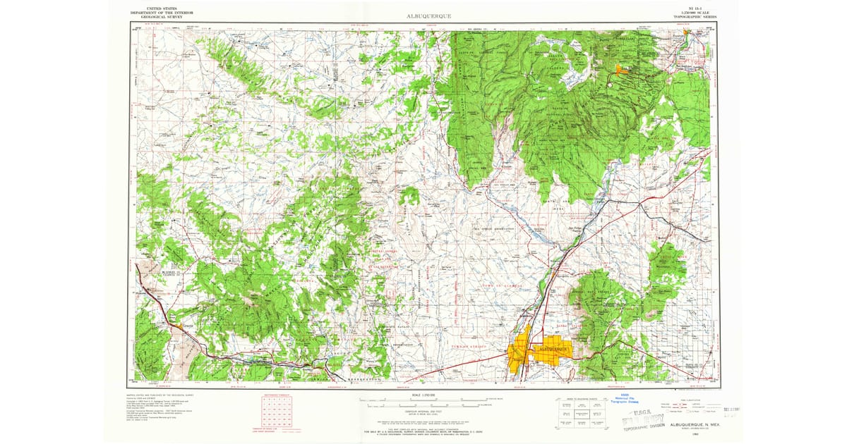 1963 Map of Albuquerque, NM — High-Res | Pastmaps