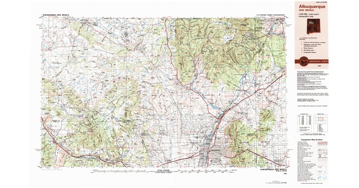 1980s Maps of Embudo Canyon, Albuquerque | Pastmaps