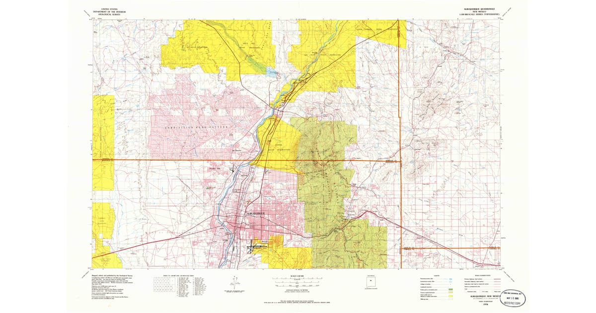 1970s Maps of Corrales, NM | Pastmaps
