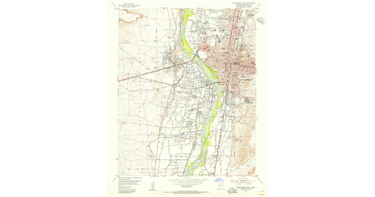 1950s Maps of Old Town, Albuquerque | Pastmaps