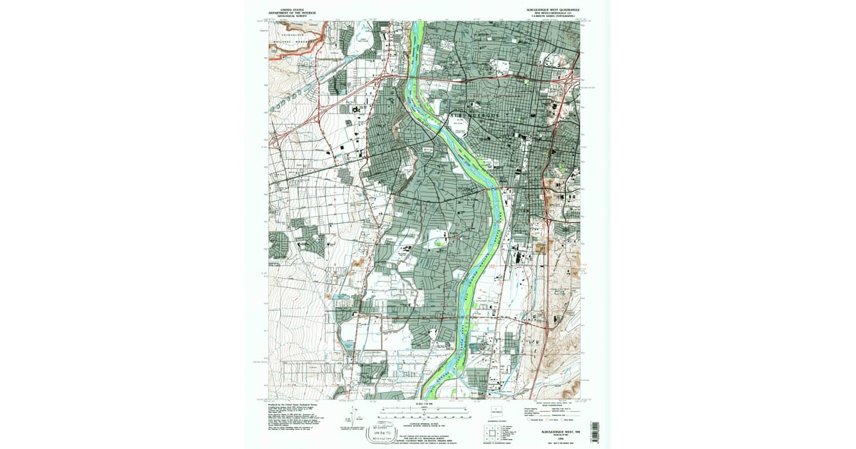 1990s Maps of Old Town, Albuquerque | Pastmaps