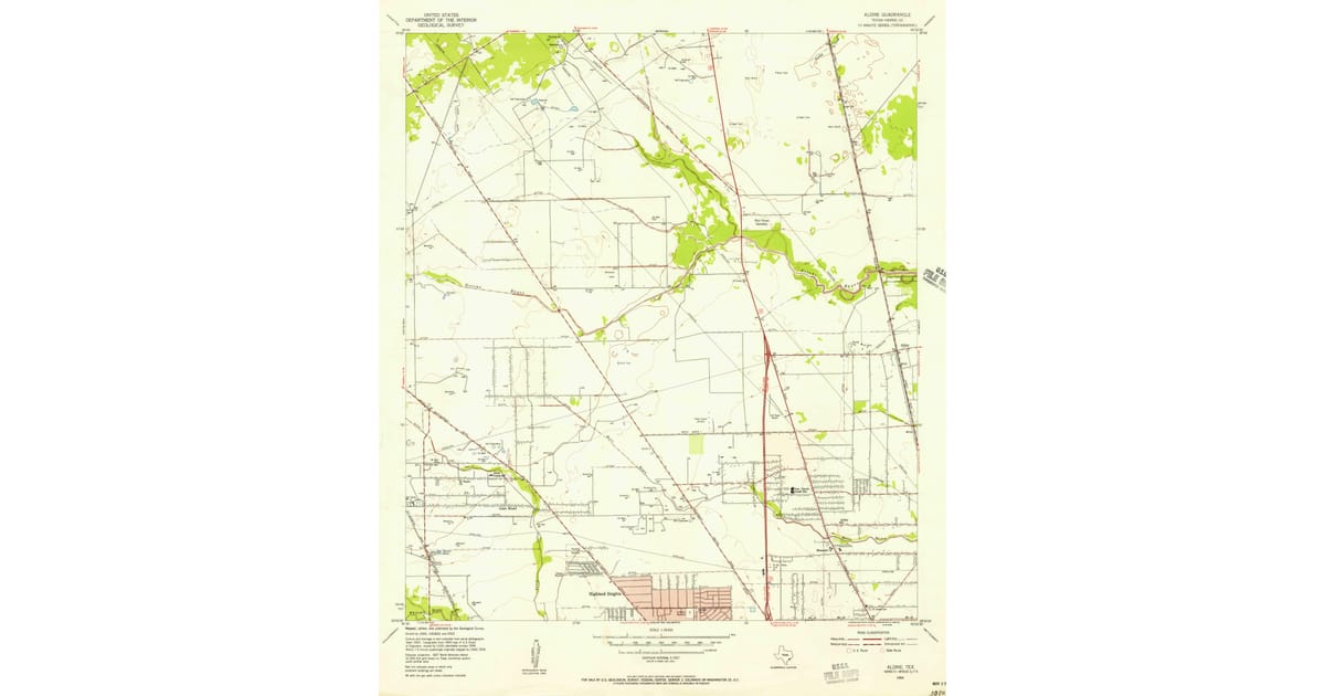 1954 Map of Aldine, TX — High-Res | Pastmaps