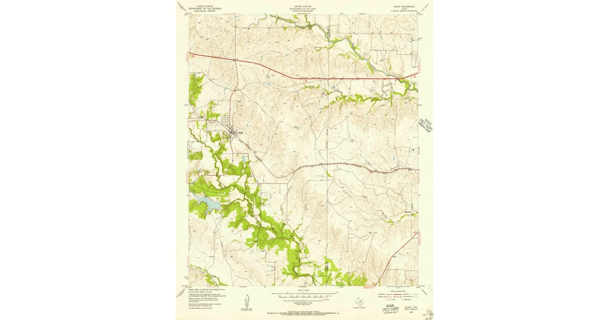 1955 Map of Aledo, TX — High-Res | Pastmaps