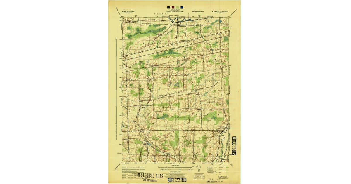 1944 Map of Alexander, Genesee County, NY — High-Res | Pastmaps