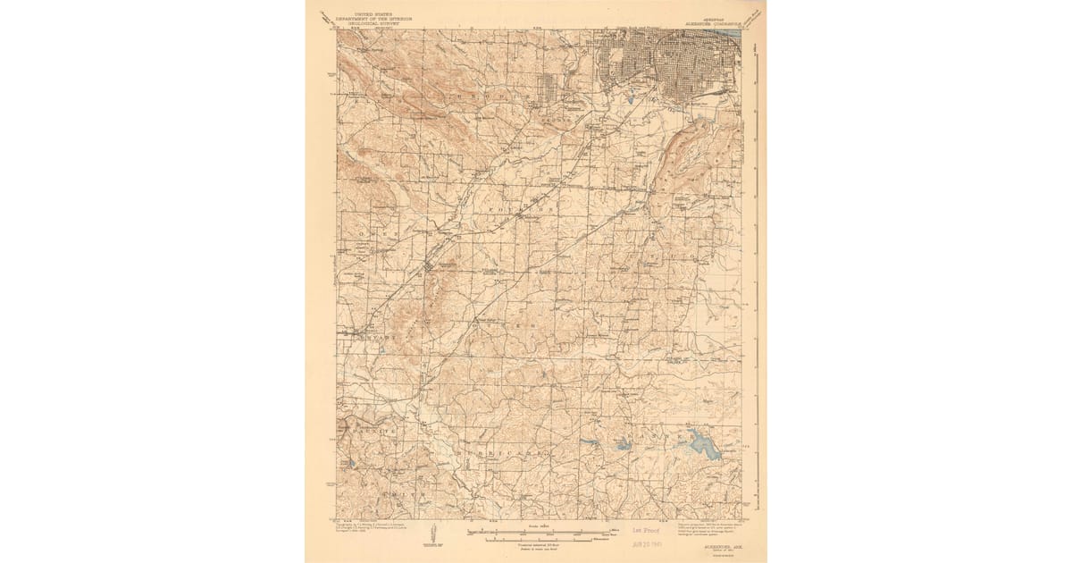 1941 Map of Alexander, AR — High-Res | Pastmaps