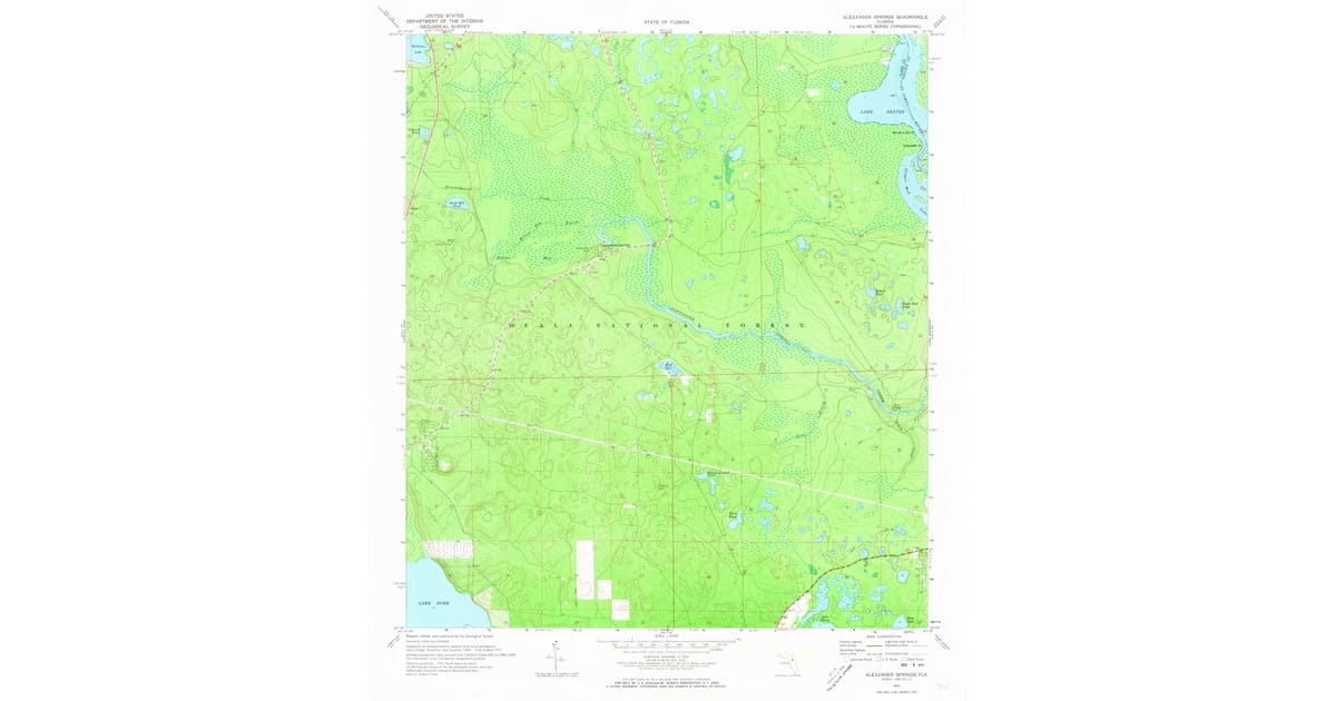 1970s Maps of Alexander Springs, FL | Pastmaps