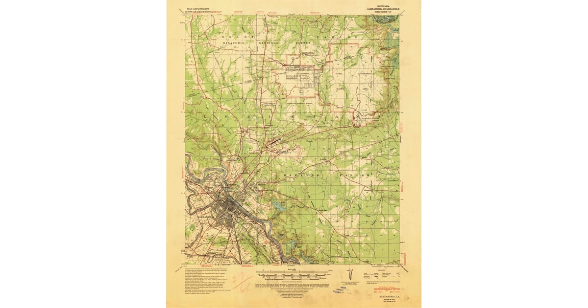 Old Maps of Timber Trails, LA | Pastmaps