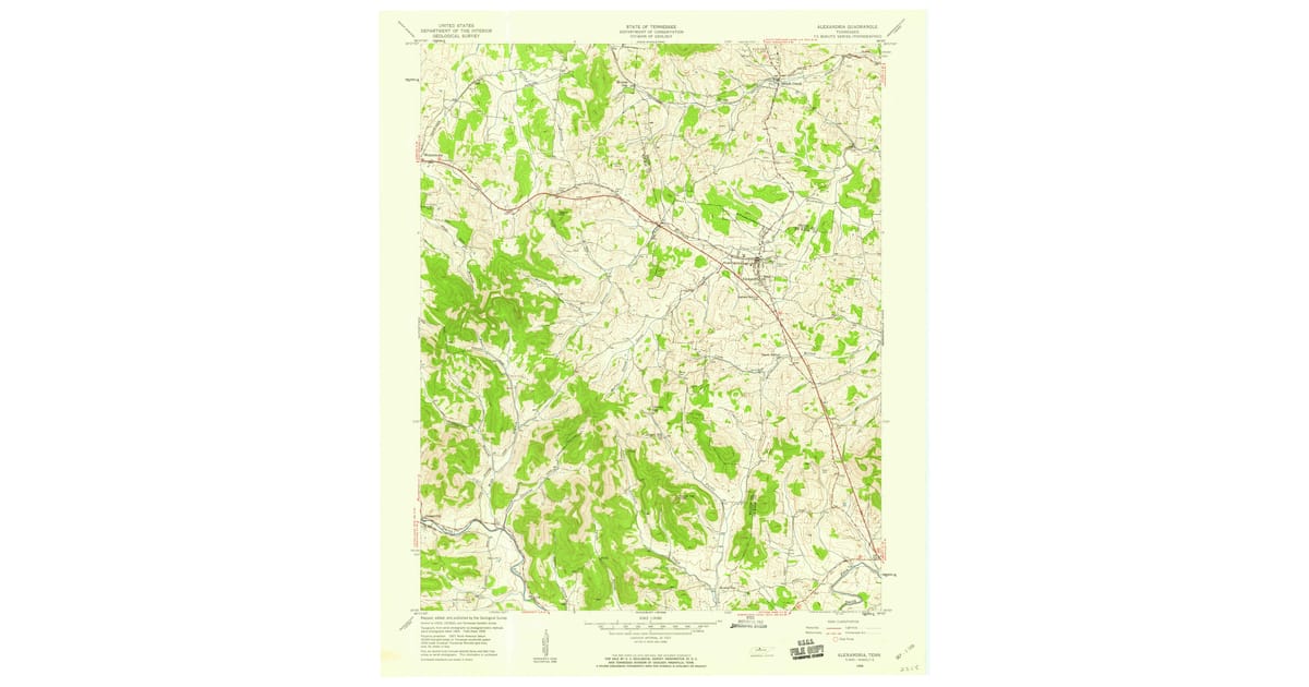 1958 Map of Alexandria, TN — High-Res | Pastmaps