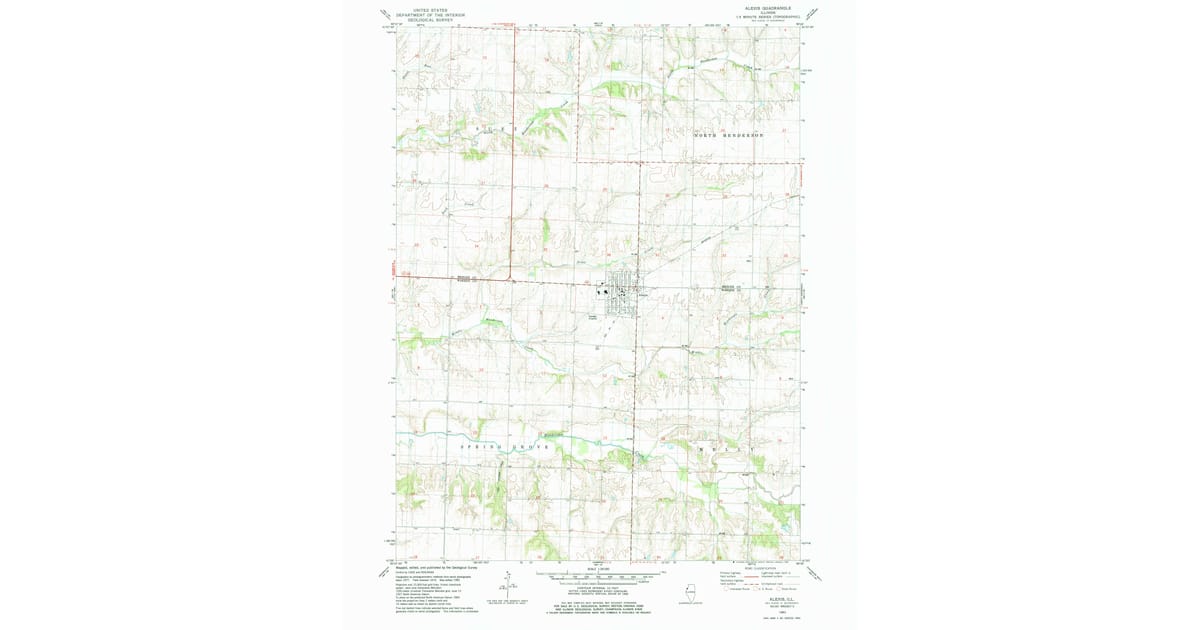 1980s Maps of Alexis, IL | Pastmaps