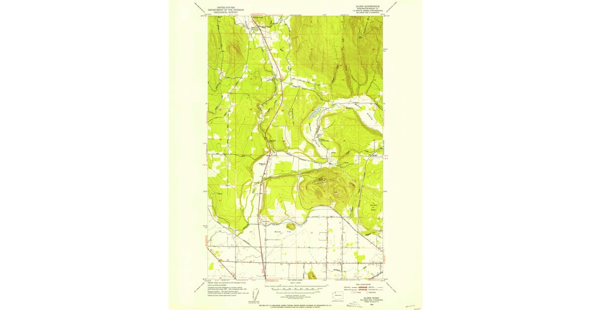 1952 Map of Alger, WA — High-Res | Pastmaps