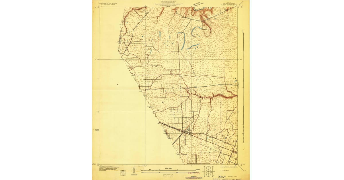 1929 Map of Algoa, Galveston County, TX — High-Res | Pastmaps