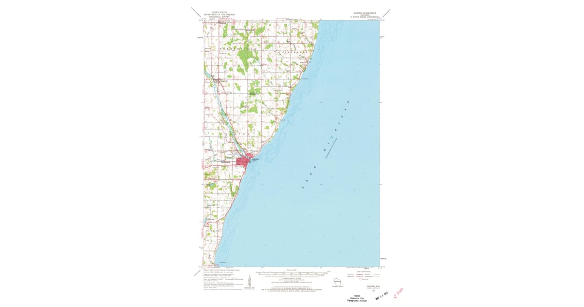 1960 Map of Algoma, WI — High-Res | Pastmaps