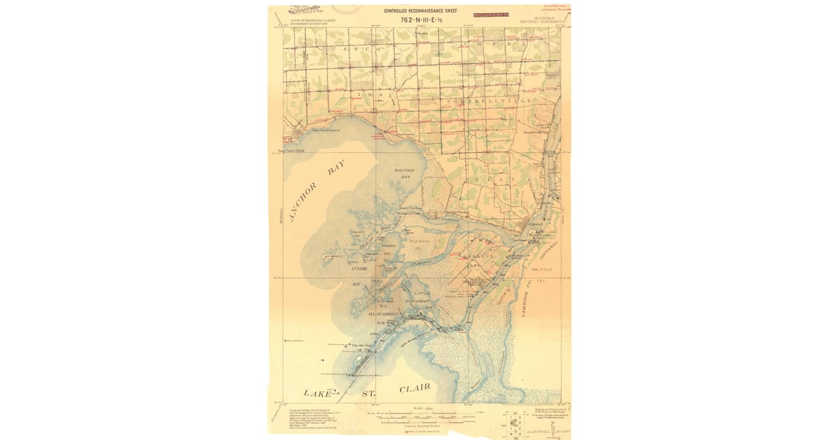 1914 Map of Algonac, MI — High-Res | Pastmaps