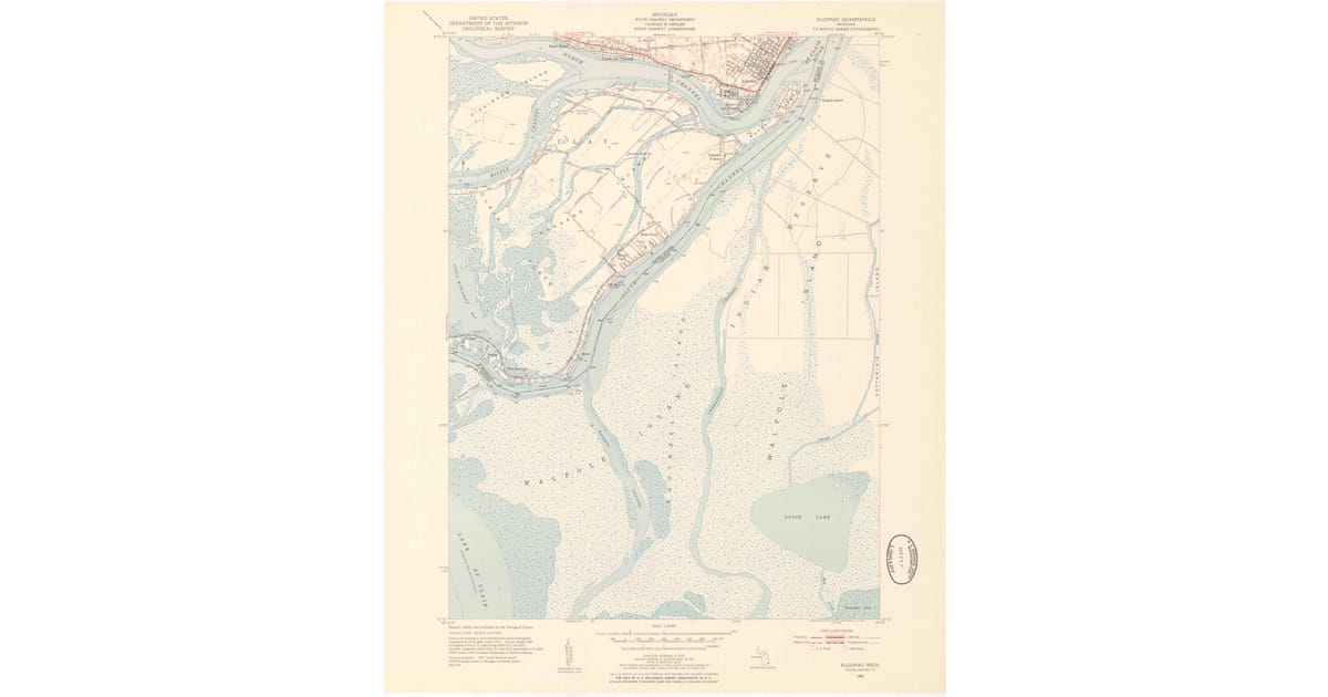 1952 Map of Algonac, MI — High-Res | Pastmaps