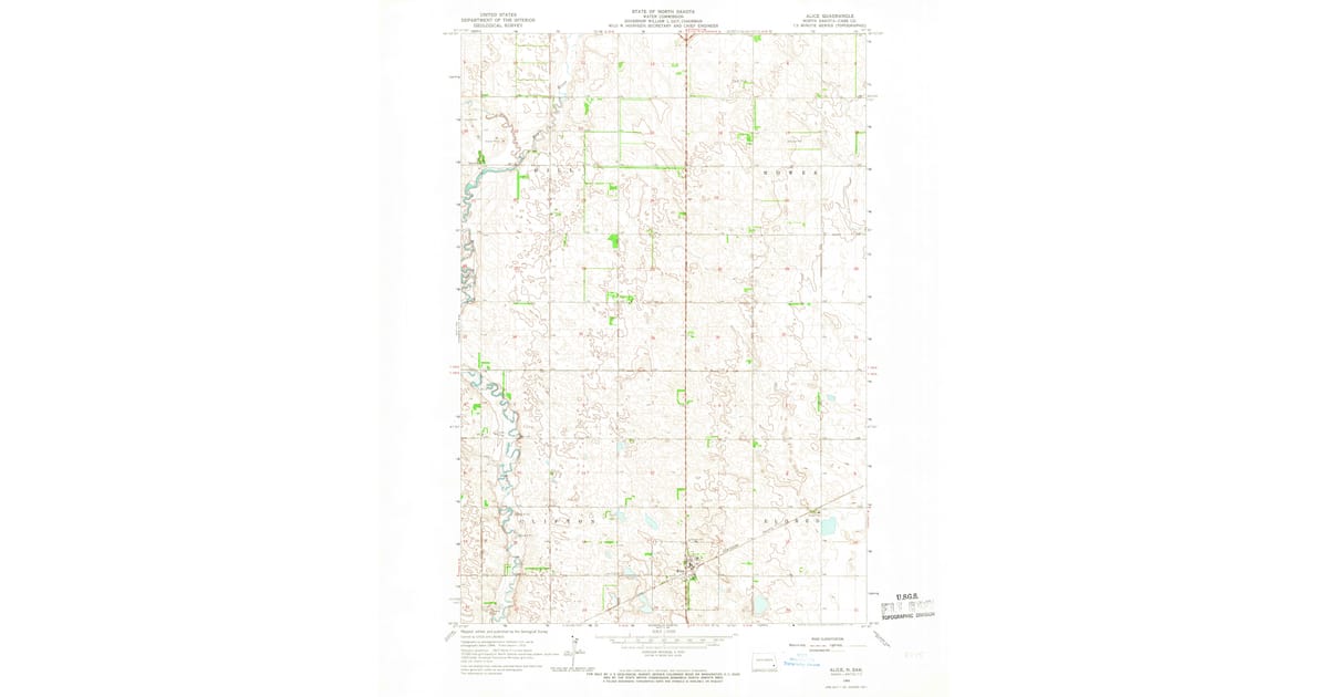 1965 Map of Alice, ND — High-Res | Pastmaps