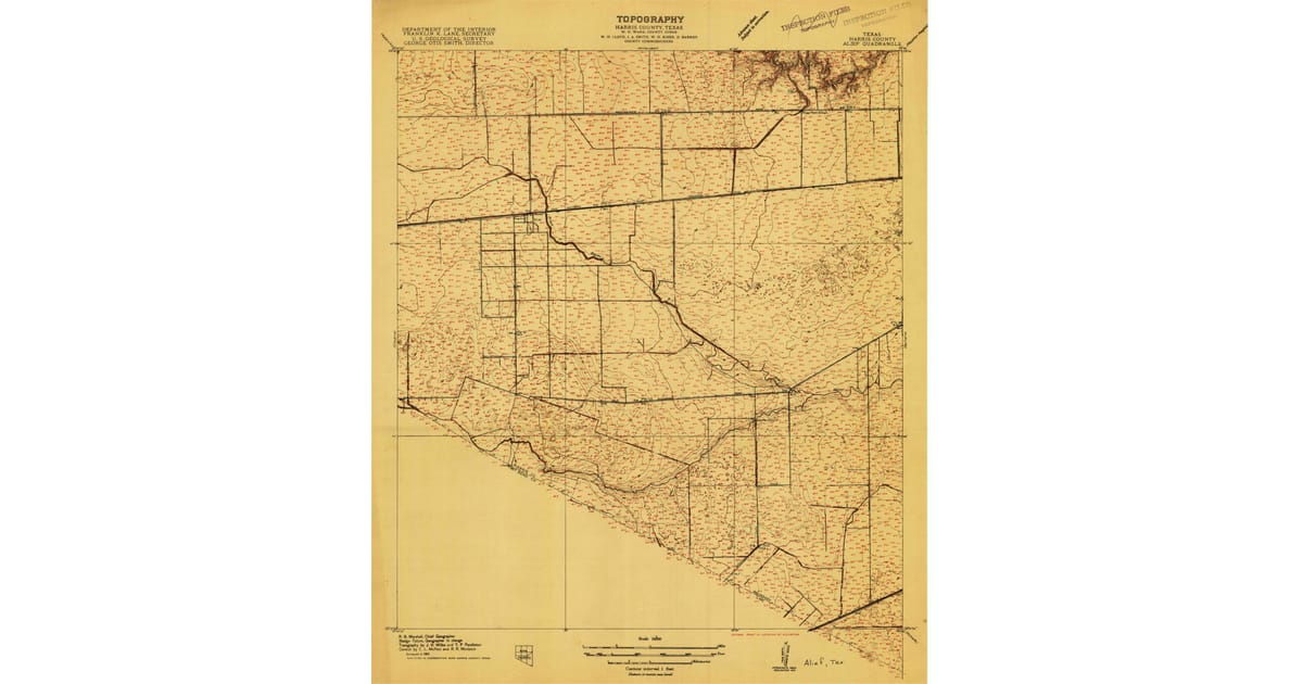 Old Maps of Sugar Land, TX for Academic Research | Pastmaps