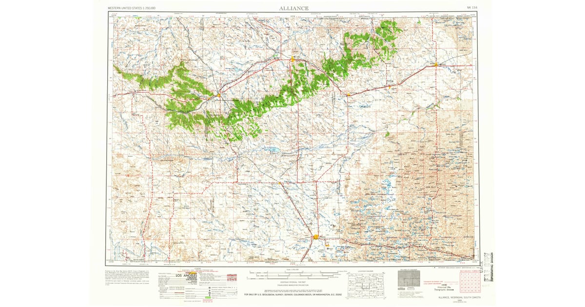 1955 Map of Alliance, NE — High-Res | Pastmaps