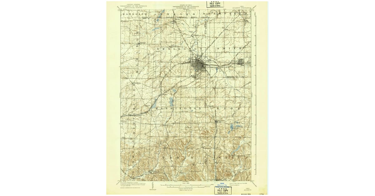 Old Maps of Chambersburg, OH for Hiking & Exploration | Pastmaps