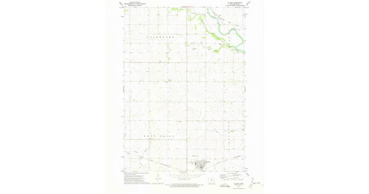 1972 Map of Allison, IA — High-Res | Pastmaps