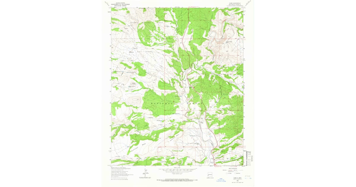 1963 Map of Alma, NM — High-Res | Pastmaps