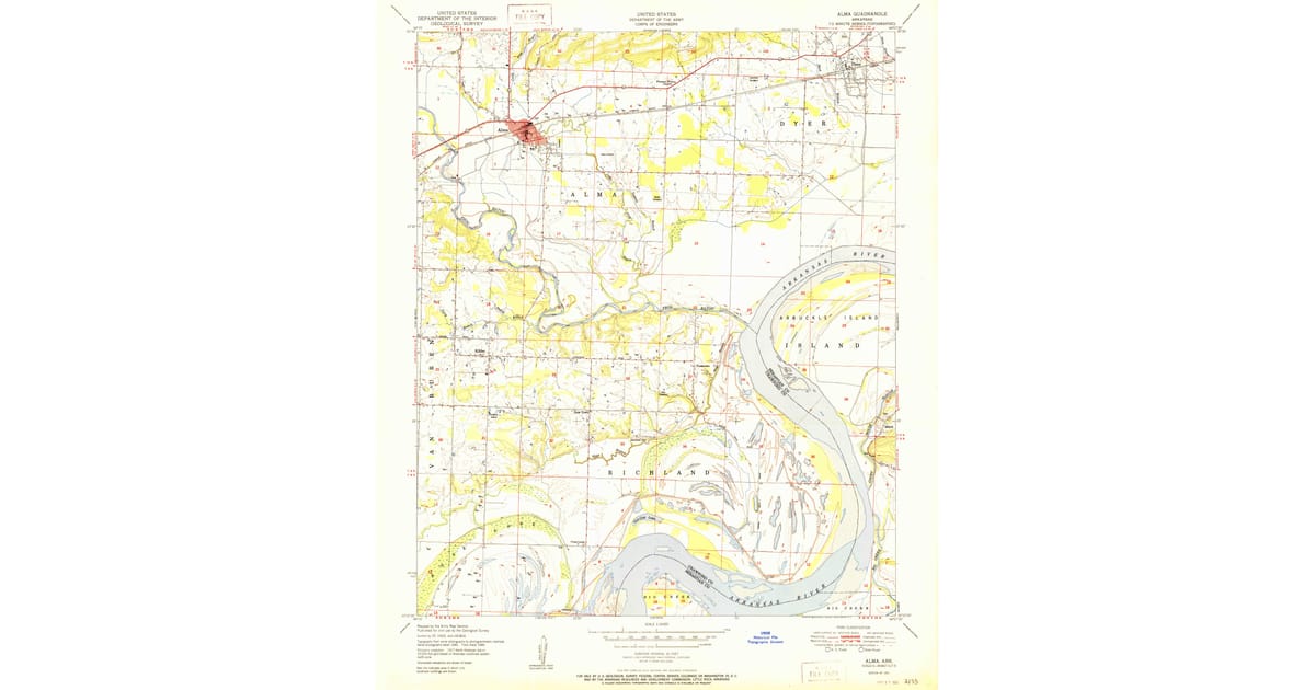 1951 Map of Alma, AR — High-Res | Pastmaps