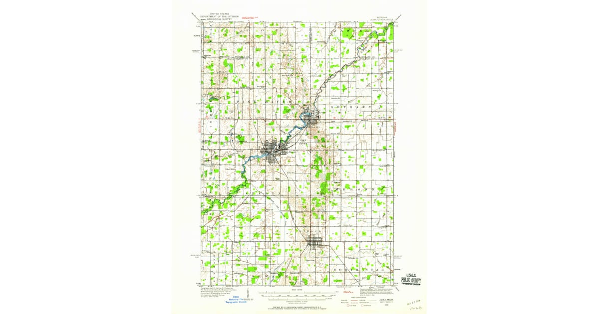 Old Maps of Sumner Township, MI for Hiking & Exploration | Pastmaps