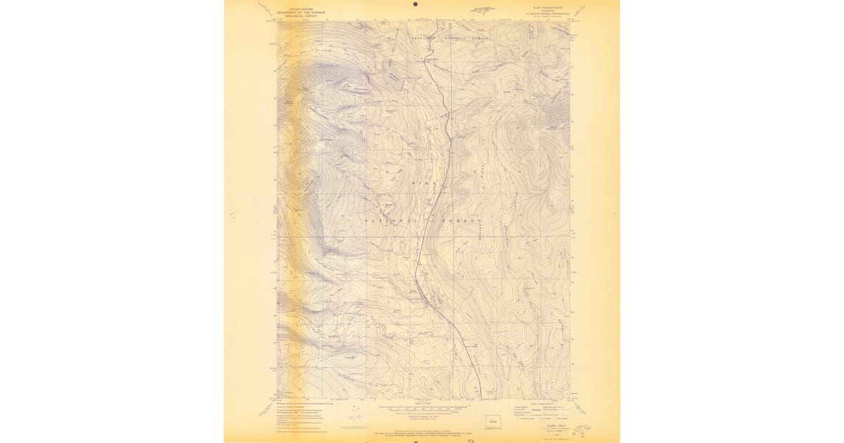 1970 Map of Alma, CO — High-Res, 1973 Print #2 | Pastmaps