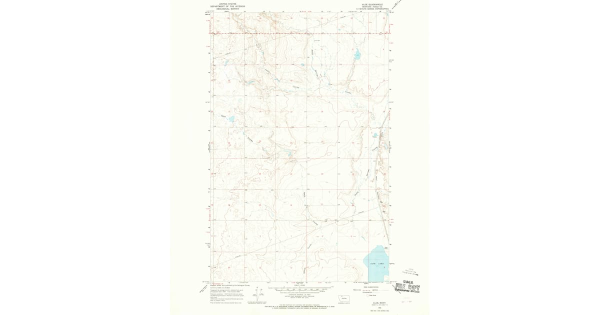 1966 Map of Aloe, Toole County, MT — High-Res | Pastmaps