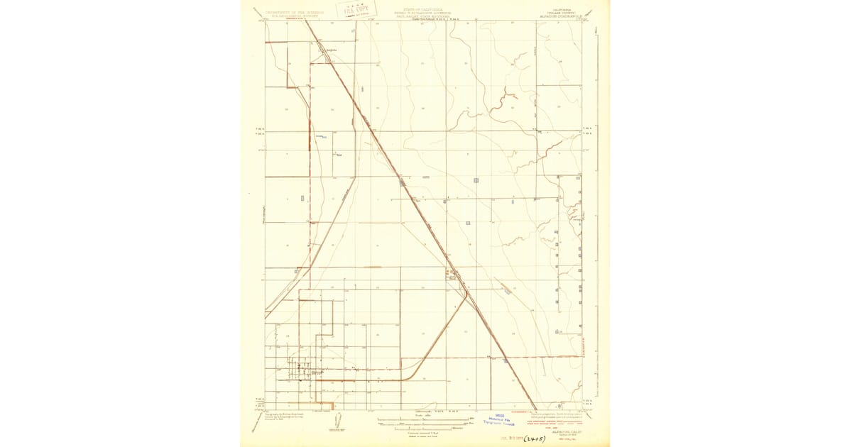 Old Maps of Alpaugh, CA | Pastmaps