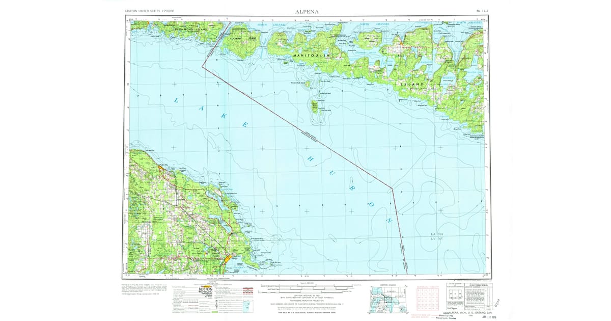 Old Maps of Presque Isle County, MI for Hiking & Exploration | Pastmaps