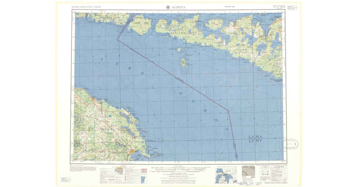 1957 Map of Alpena, MI — High-Res | Pastmaps