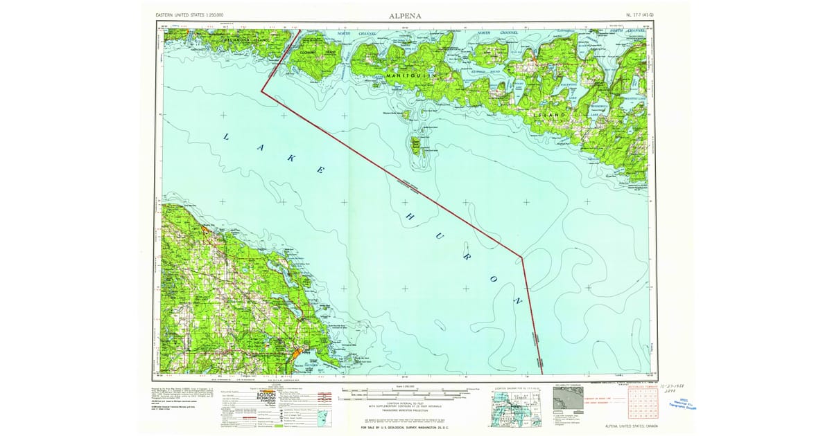 1958 Map of Alpena, MI — High-Res | Pastmaps