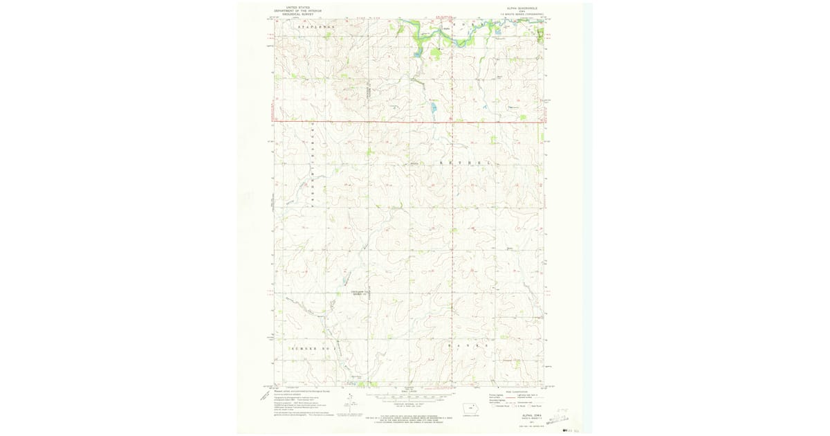 1971 Map of Alpha, Fayette County, IA — High-Res | Pastmaps