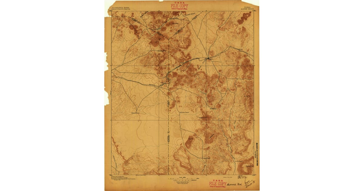 1895 Map of Alpine, TX — High-Res | Pastmaps