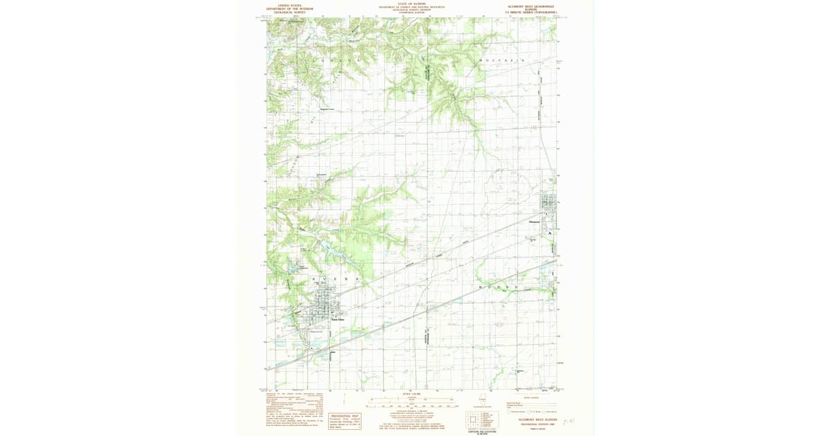 1980s Maps of St. Elmo, IL | Pastmaps