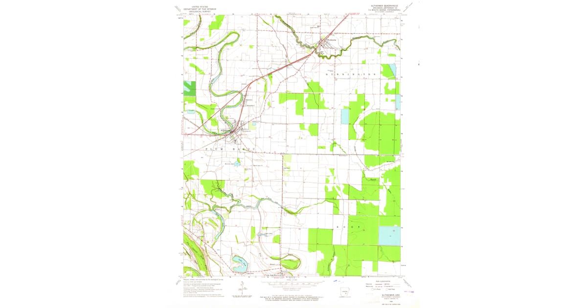 1964 Map of Altheimer, AR — High-Res | Pastmaps