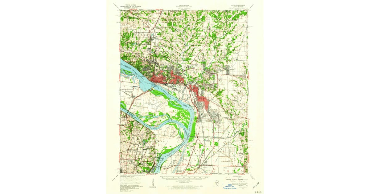 1955 Map of Alton, IL — High-Res | Pastmaps
