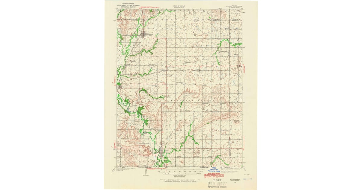 1930s Maps of Allen County, KS | Pastmaps