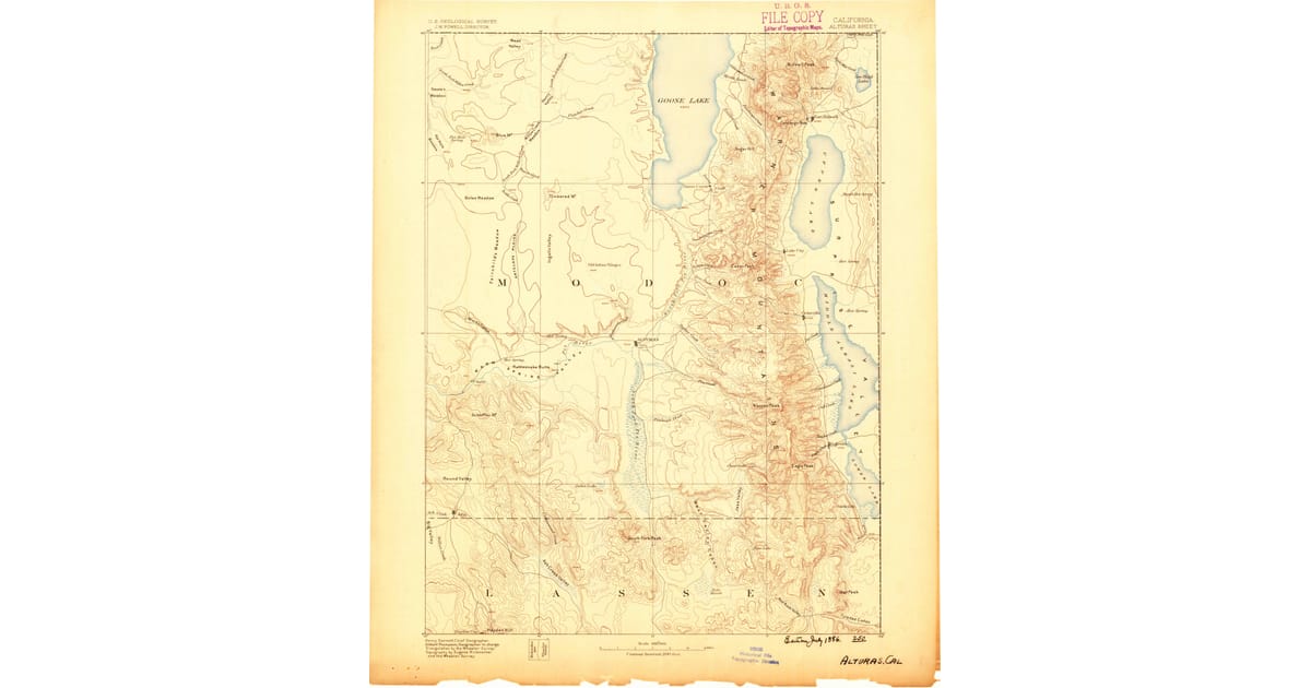 Old Maps of Modoc County, CA for Hiking & Exploration | Pastmaps
