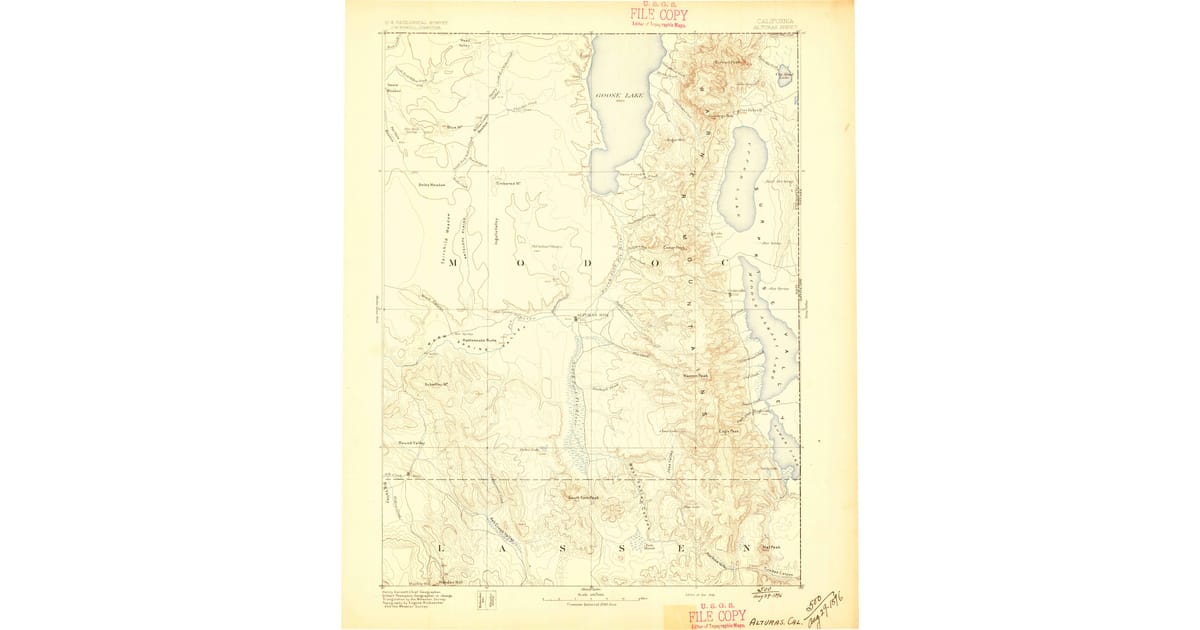 1892 Map of Alturas, CA — High-Res | Pastmaps