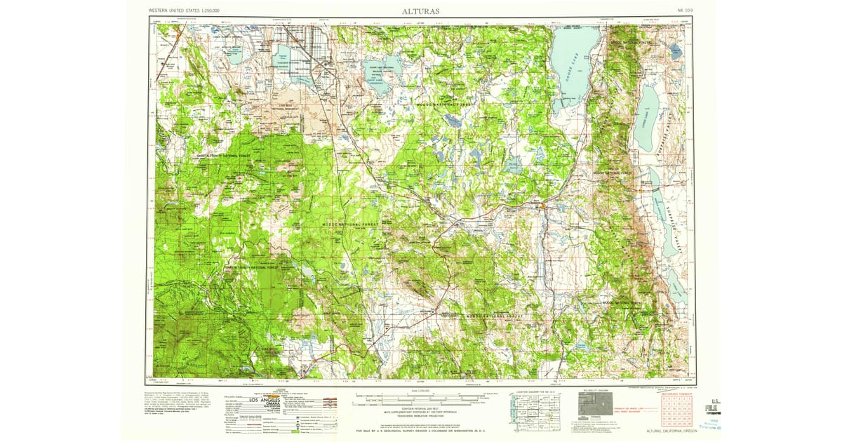 1958 Map of Alturas, CA — High-Res | Pastmaps
