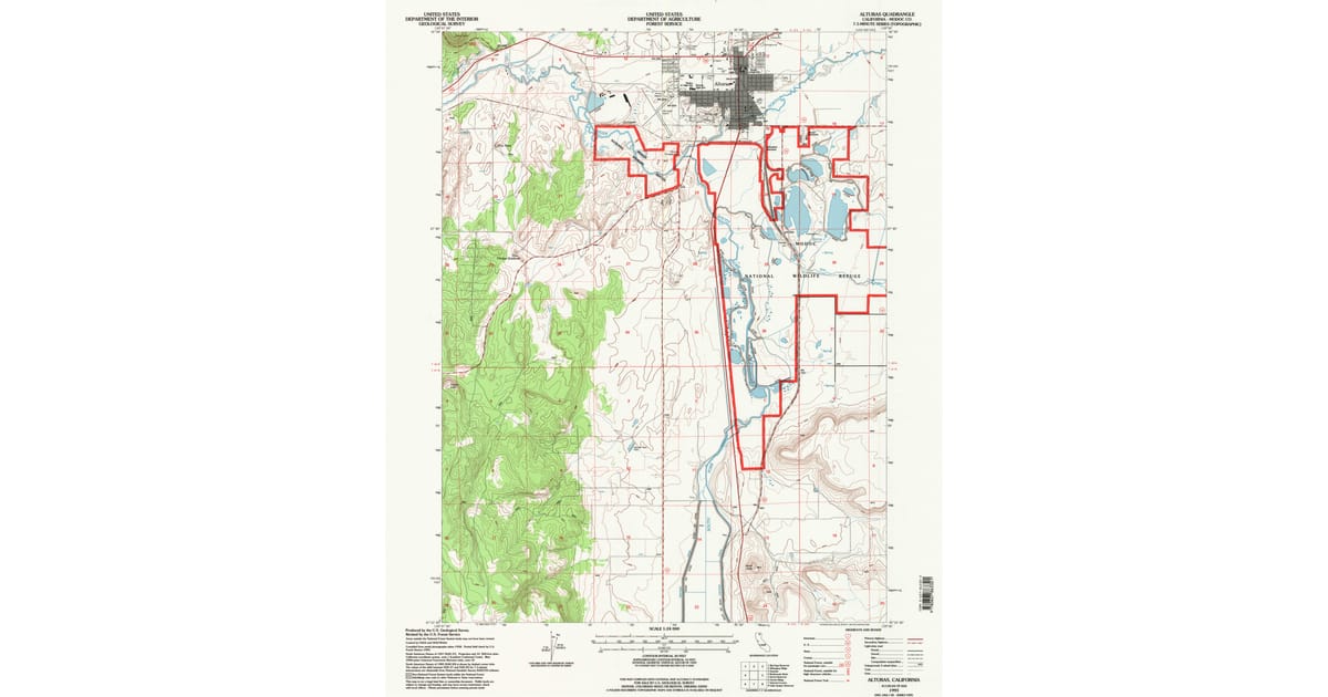 1993 Map of Alturas, CA — High-Res | Pastmaps