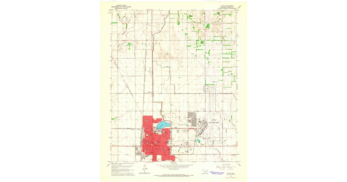 1964 Map of Altus, OK — High-Res | Pastmaps