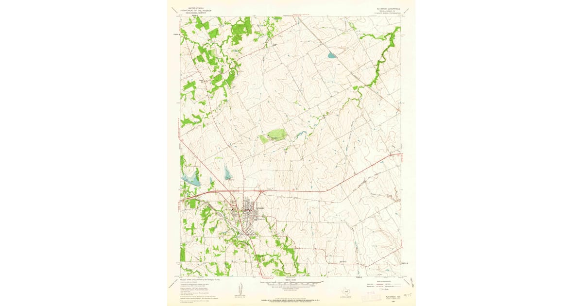 1961 Map of Alvarado, TX — High-Res | Pastmaps