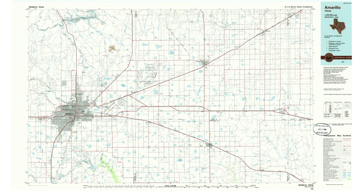 1980s Maps of Panhandle, TX | Pastmaps